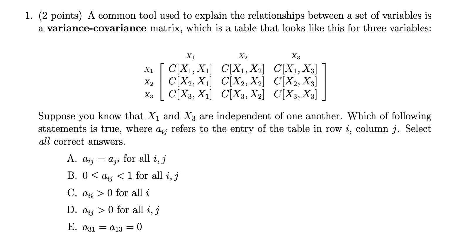 Solved 1. (2 points) A common tool used to explain the | Chegg.com