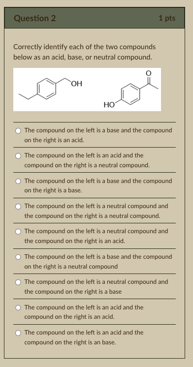 Solved Question 21 ﻿ptsCorrectly identify each of the two | Chegg.com