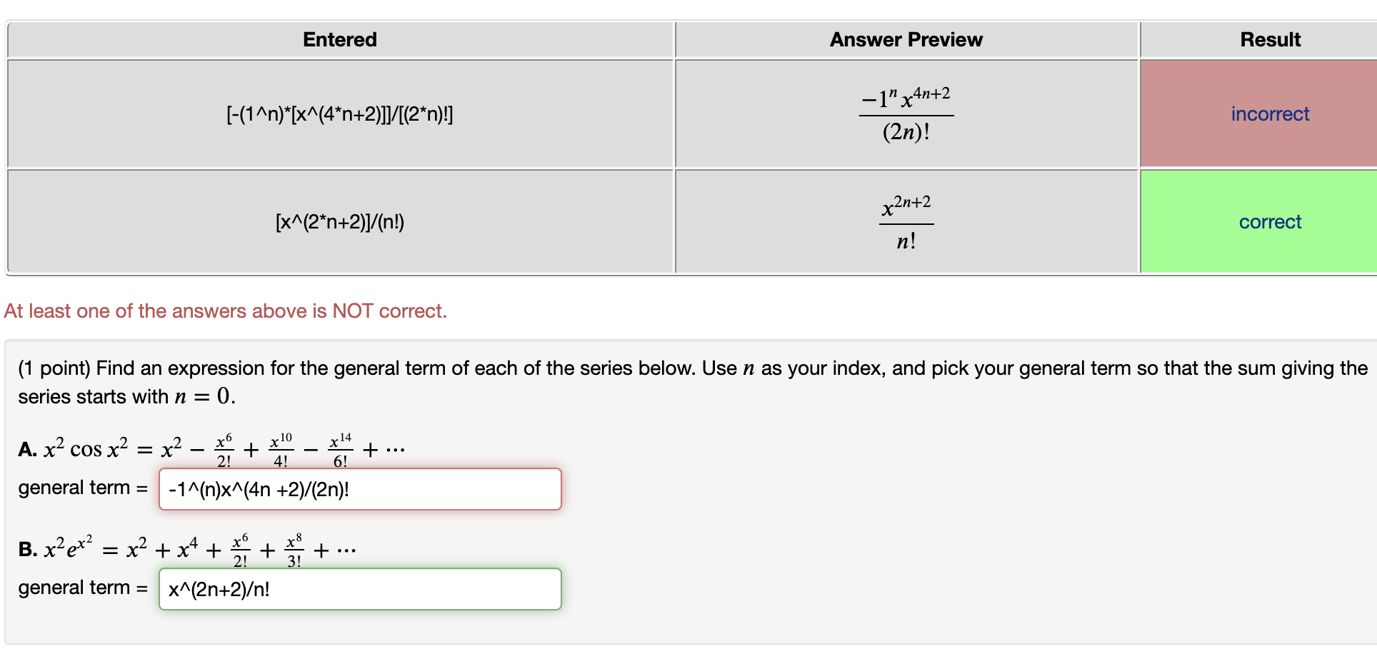 Solved Entered Answer Preview Result | Chegg.com