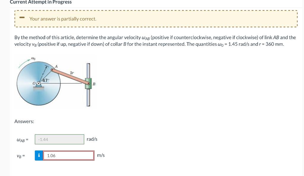 Solved Current Attempt in Progress Your answer is partially | Chegg.com