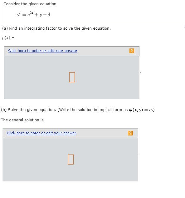 Solved Consider the given equation. (a) Find an integrating | Chegg.com