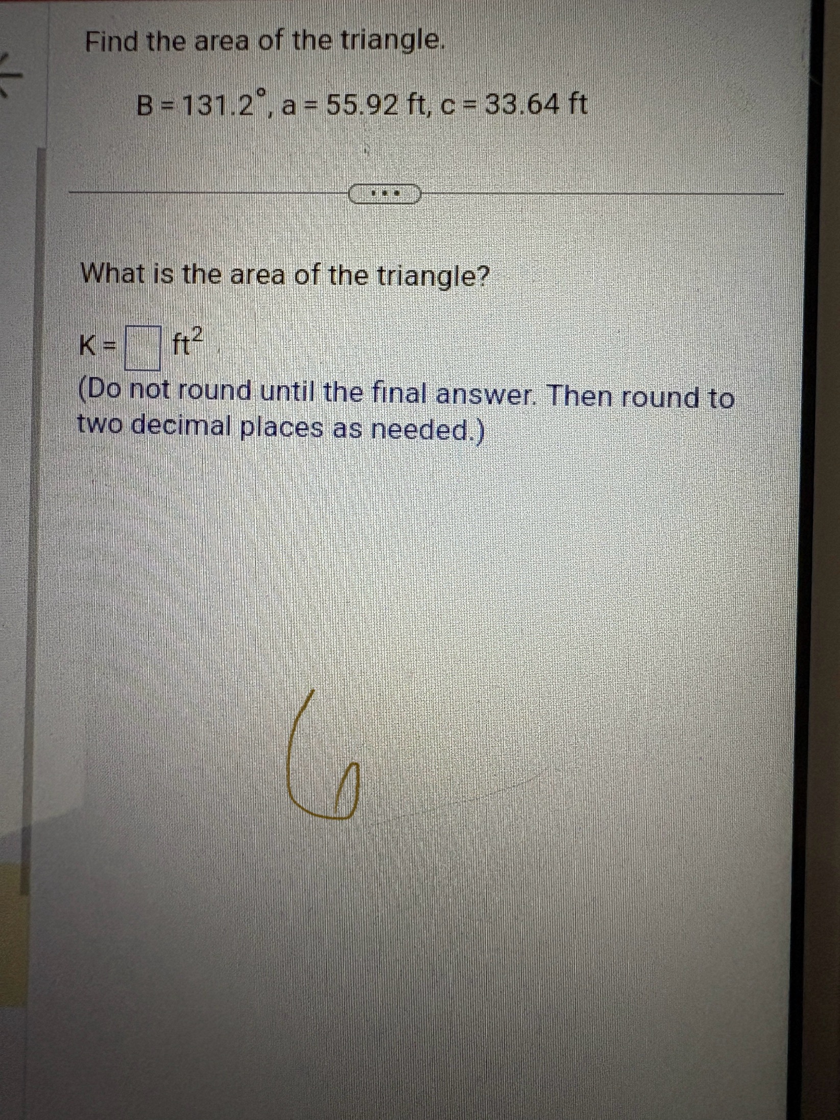 Solved Find the area of ﻿the | Chegg.com