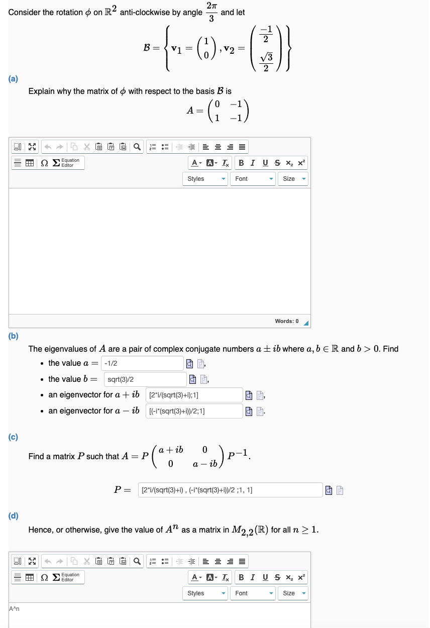 Solved Consider the rotation ϕ on R2 anti-clockwise by angle | Chegg.com