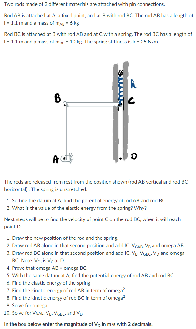 Solved Two rods made of 2 different materials are attached | Chegg.com