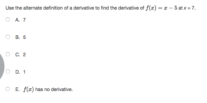 Solved Use the alternate definition of a derivative to find | Chegg.com
