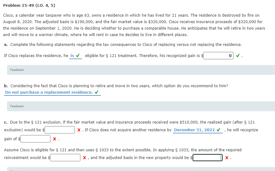 Problem 15-49 (LO. 4, 5) Cisco, a calendar year | Chegg.com