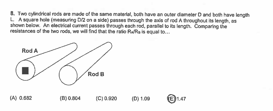 Solved Two cylindrical rods are made of the same material. | Chegg.com