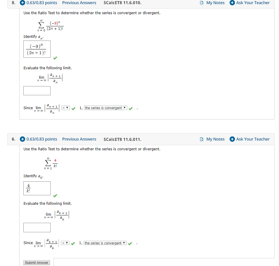 Solved 5. + 0.63/0.83 points Previous Answers CalcET8 | Chegg.com
