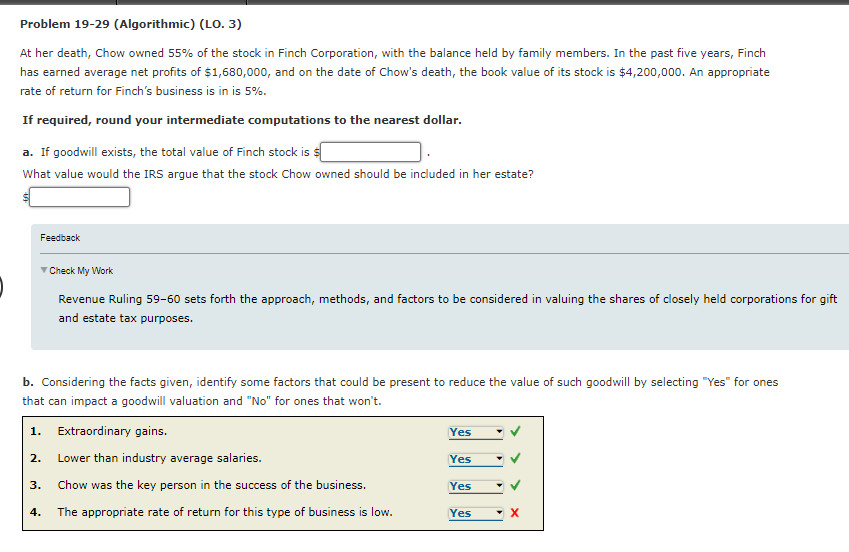 Solved Problem 19-29 (Algorithmic) (LO. 3) At her death, | Chegg.com Solved Problem 19-29 (Algorithmic) (LO. 3) At her death, | Chegg.com