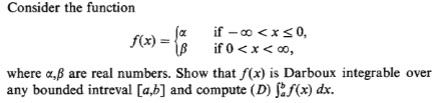 Solved The Darboux Integral. I believe there are four cases | Chegg.com