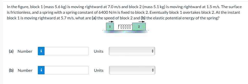 Solved In the figure, block 1 (mass 5.6 kg ) is moving | Chegg.com