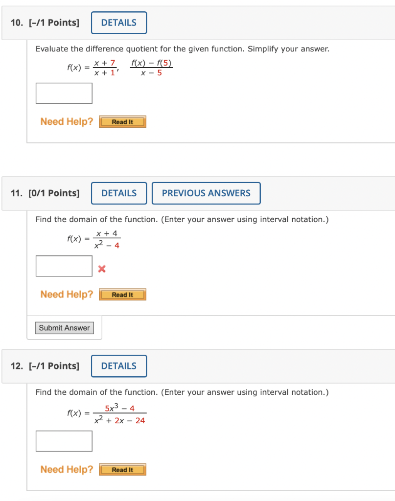 Solved 10. [-/1 Points] DETAILS Evaluate the difference | Chegg.com