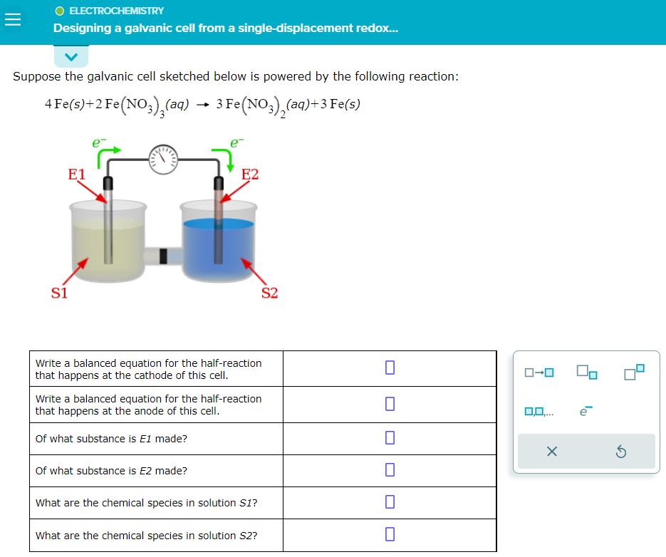 Solved Suppose the galvanic cell sketched below is powered | Chegg.com
