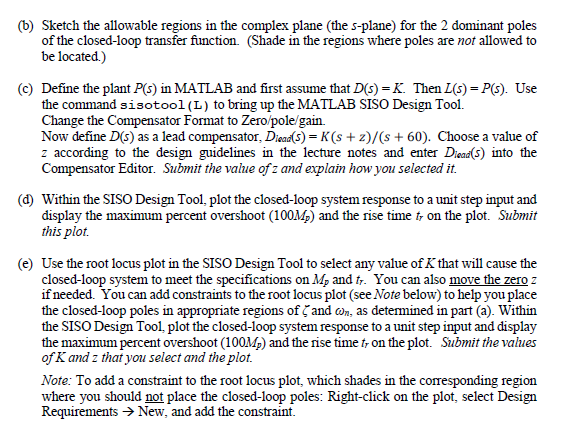 Problem 4: Compensator Design using the Root Locus | Chegg.com