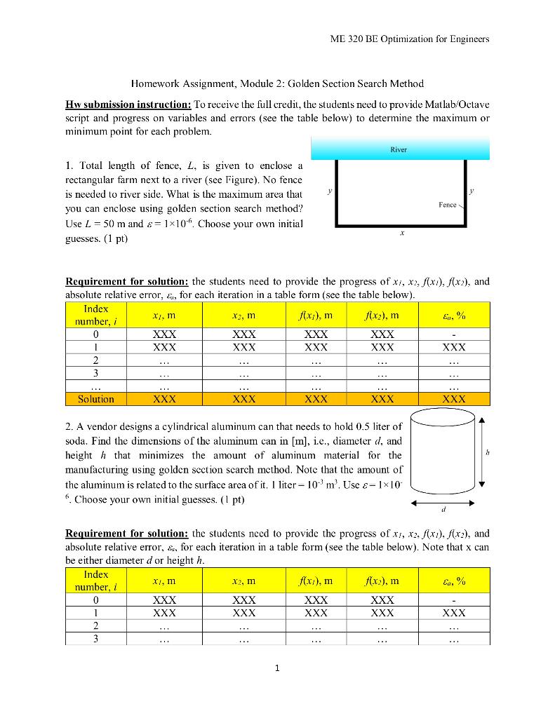 Solved Homework Assignment, Module 2: Golden Section Search | Chegg.com