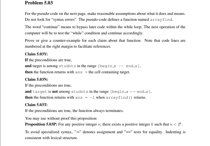 For the pseudo-code on the next page, make reasonable | Chegg.com