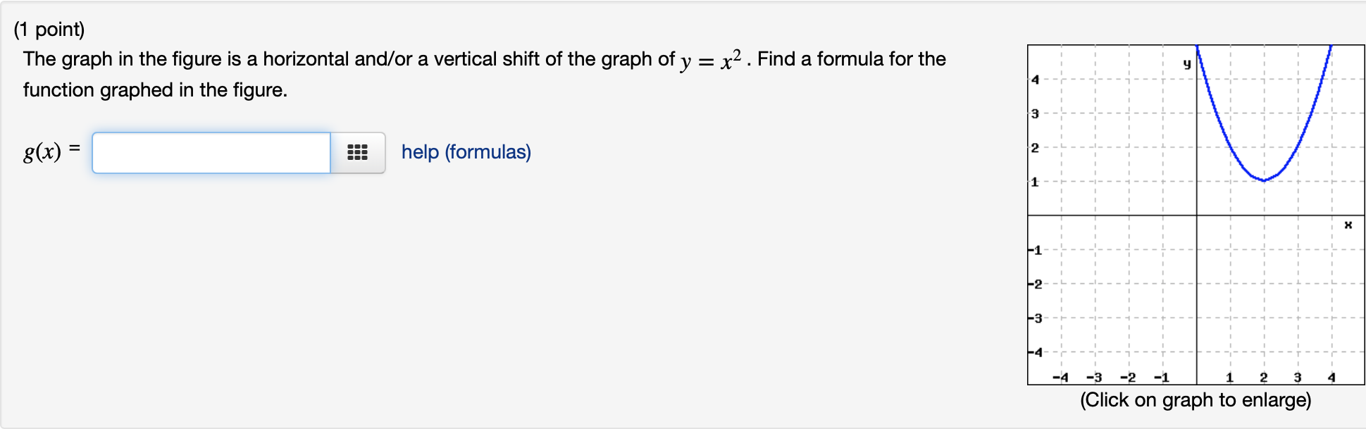 Solved (1 point) The graph in the figure is a horizontal | Chegg.com