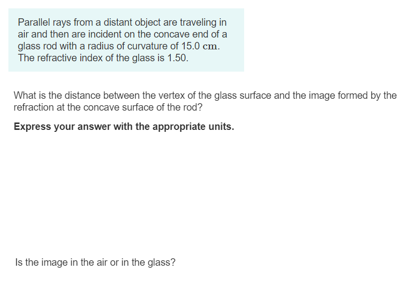 Solved Parallel rays from a distant object are traveling in | Chegg.com