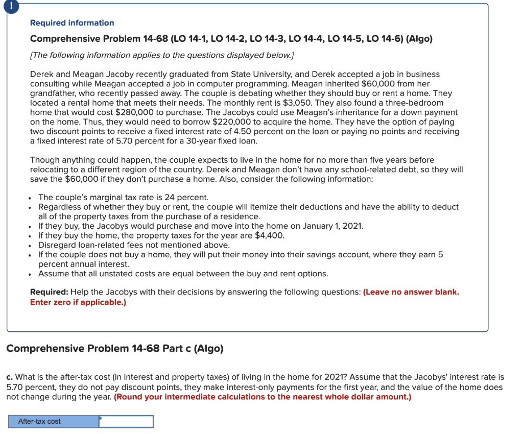 Solved ! Required information Comprehensive Problem 14-68 | Chegg.com