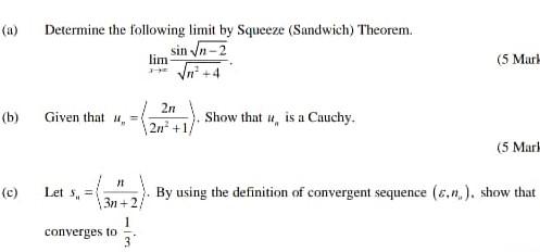 Solved Determine the following limit by Squeeze (Sandwich) | Chegg.com