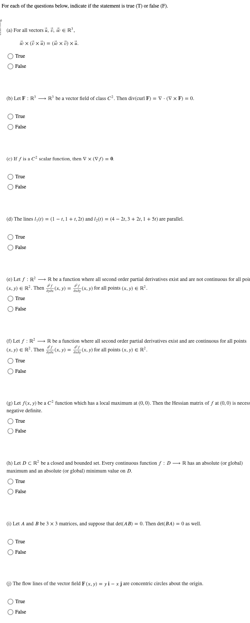 Solved (a) ﻿For all vectors | Chegg.com