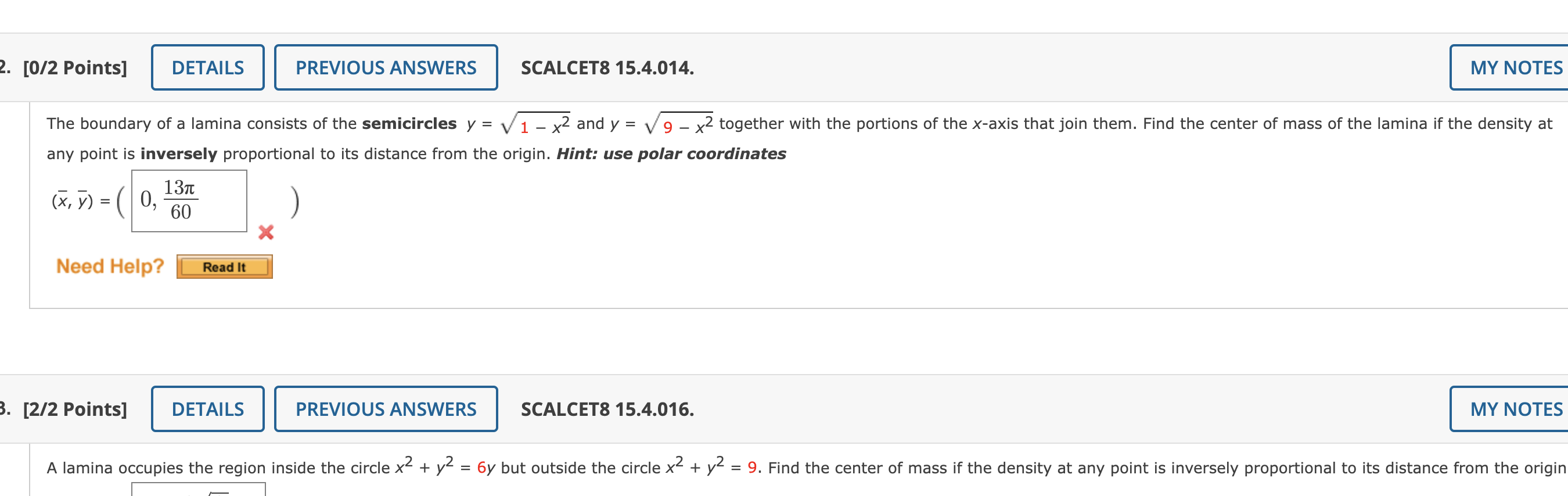 Solved 2. [0/2 Points] DETAILS PREVIOUS ANSWERS SCALCET8 | Chegg.com