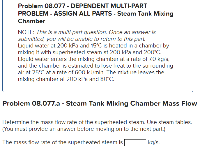 Solved Problem 08.077 - DEPENDENT MULTI-PART PROBLEM - | Chegg.com