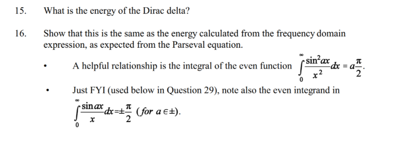 Solved (findpar). Parseval's formula Parseval’s formula, | Chegg.com