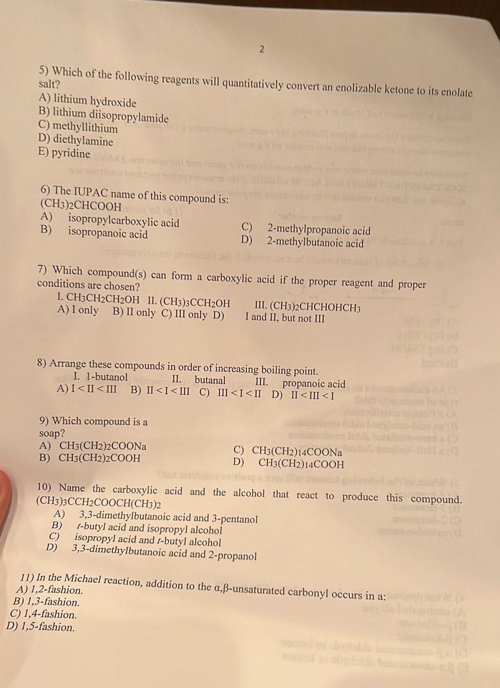 5) Which of the following reagents will | Chegg.com