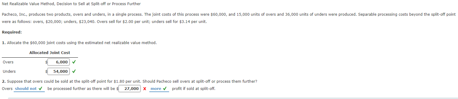 Solved Net Realizable Value Method, Decision to Sell at | Chegg.com