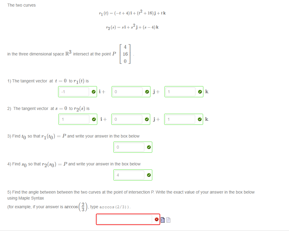 Solved The two curves | Chegg.com