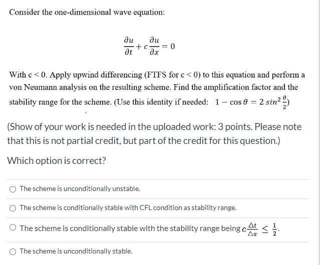 Solved Consider the one-dimensional wave equation: ди at ди | Chegg.com