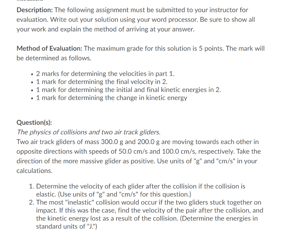 Solved Description: The following assignment must be | Chegg.com