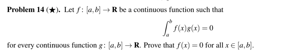 Solved Problem 14 (*). Let f: [a, b] → R be a continuous | Chegg.com