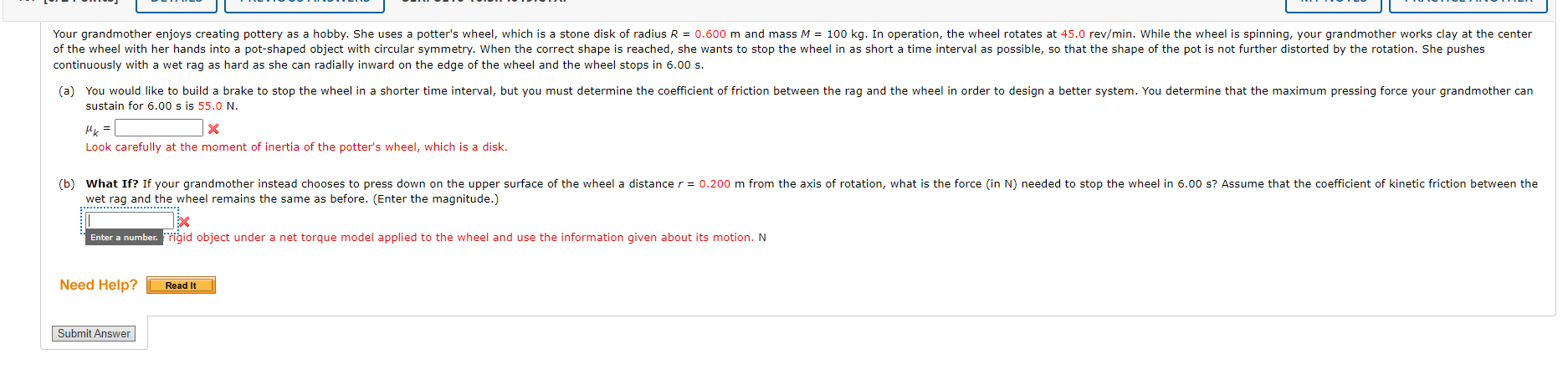 Solved continuously with a wet rag as hard as she can | Chegg.com