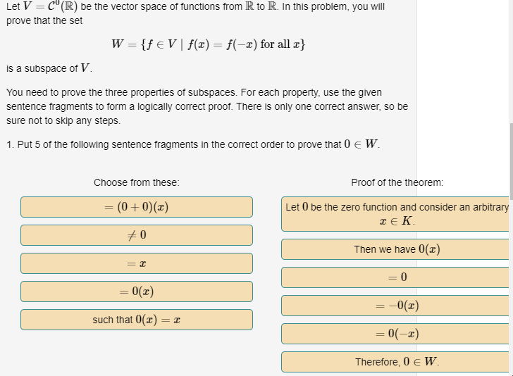 Solved Let V=C'(R) be the vector space of functions from R | Chegg.com
