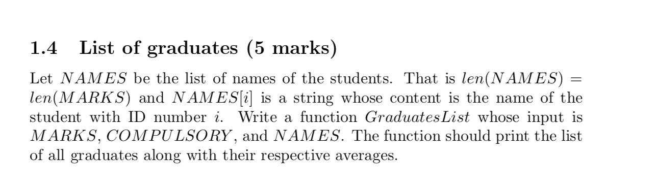 Solved 1 Student marks Throughout this question MARKS is a | Chegg.com