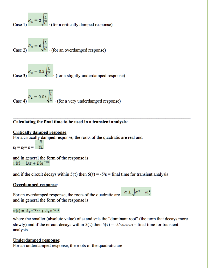The Series RLC Circuit Transient Response Lalb The | Chegg.com