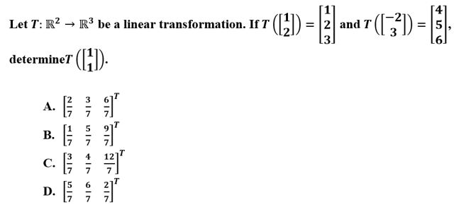 Solved Let T:R2→R3 ﻿be a linear transformation. If | Chegg.com