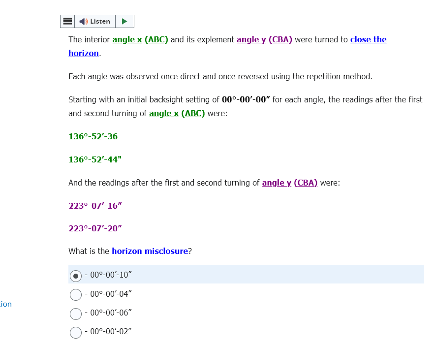 Solved The interior angle x(ABC). and its explement angle y | Chegg.com