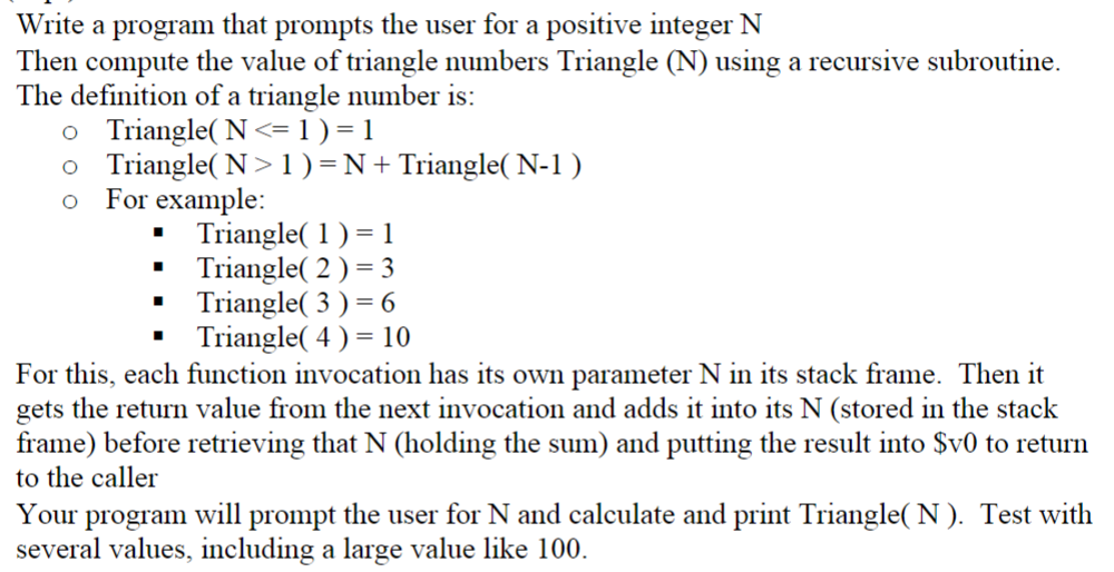 Solved Hey guys, I'm having trouble with a recursive MIPS | Chegg.com