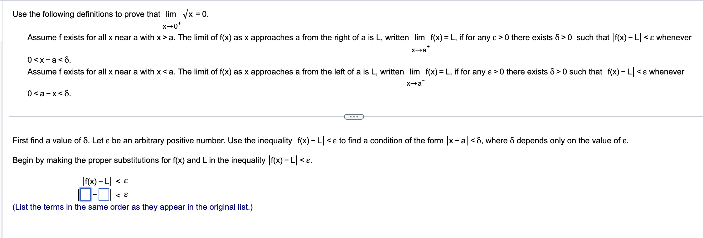 Solved Use the following definitions to prove that | Chegg.com