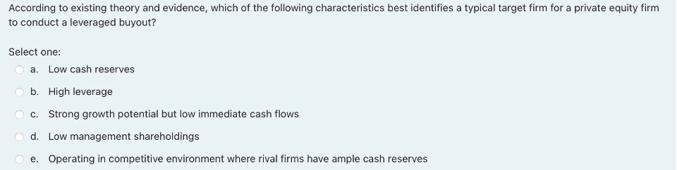 Solved According to existing theory and evidence, which of | Chegg.com