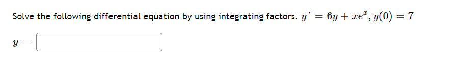 Solved Solve the following differential equation by using | Chegg.com