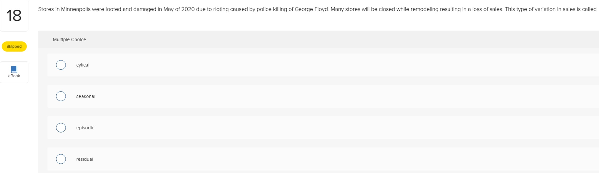 Solved The estimated intercept and slope for a logarithmic | Chegg.com