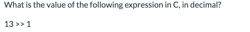 Solved What is the value of the following expression in C, | Chegg.com