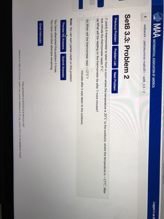Solved webwork / petroleuminst-math261 / set7-3.2 / 3 Set7 | Chegg.com