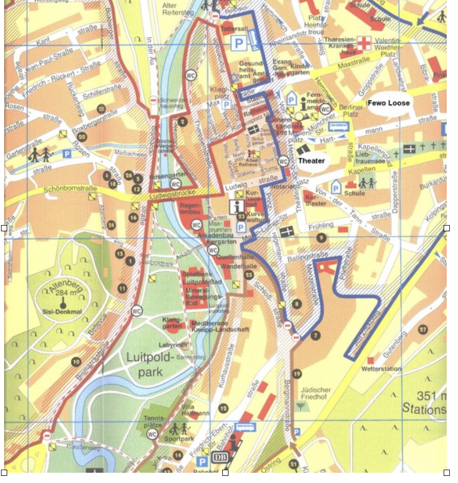 Solved "Tourist map of Kissengen, Germany has some issues. | Chegg.com