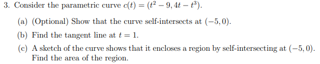 Solved Problem Set 25: Parametric Equations 3. Consider | Chegg.com