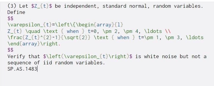Solved (3) Let $z_{t}$ be independent, standard normal, | Chegg.com